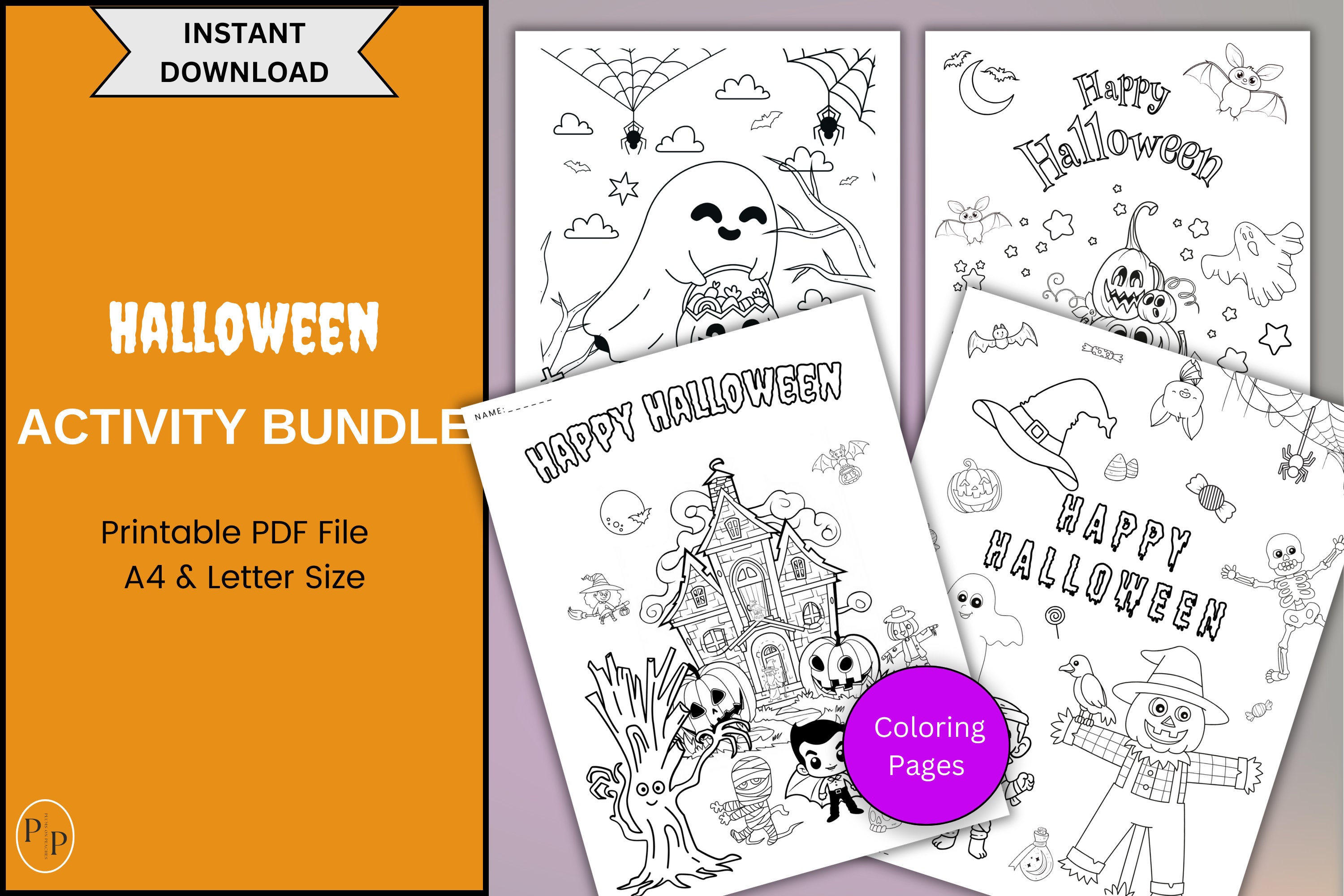 Halloween Activity Printable for Kids, Halloween Party Games, Printable ...