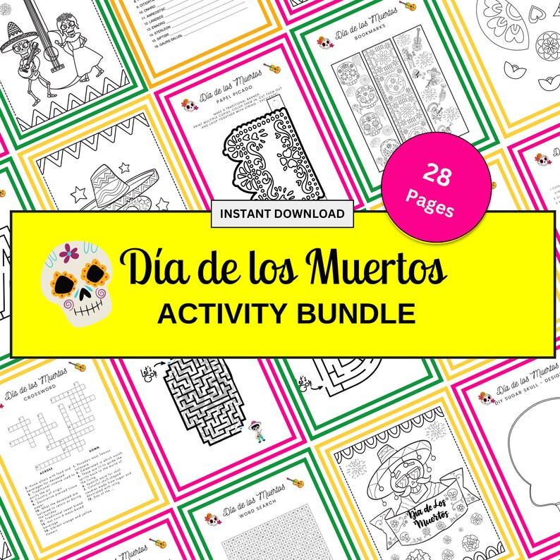 Day of the Dead Activity Printable for Kids Party Games Dia De Los ...