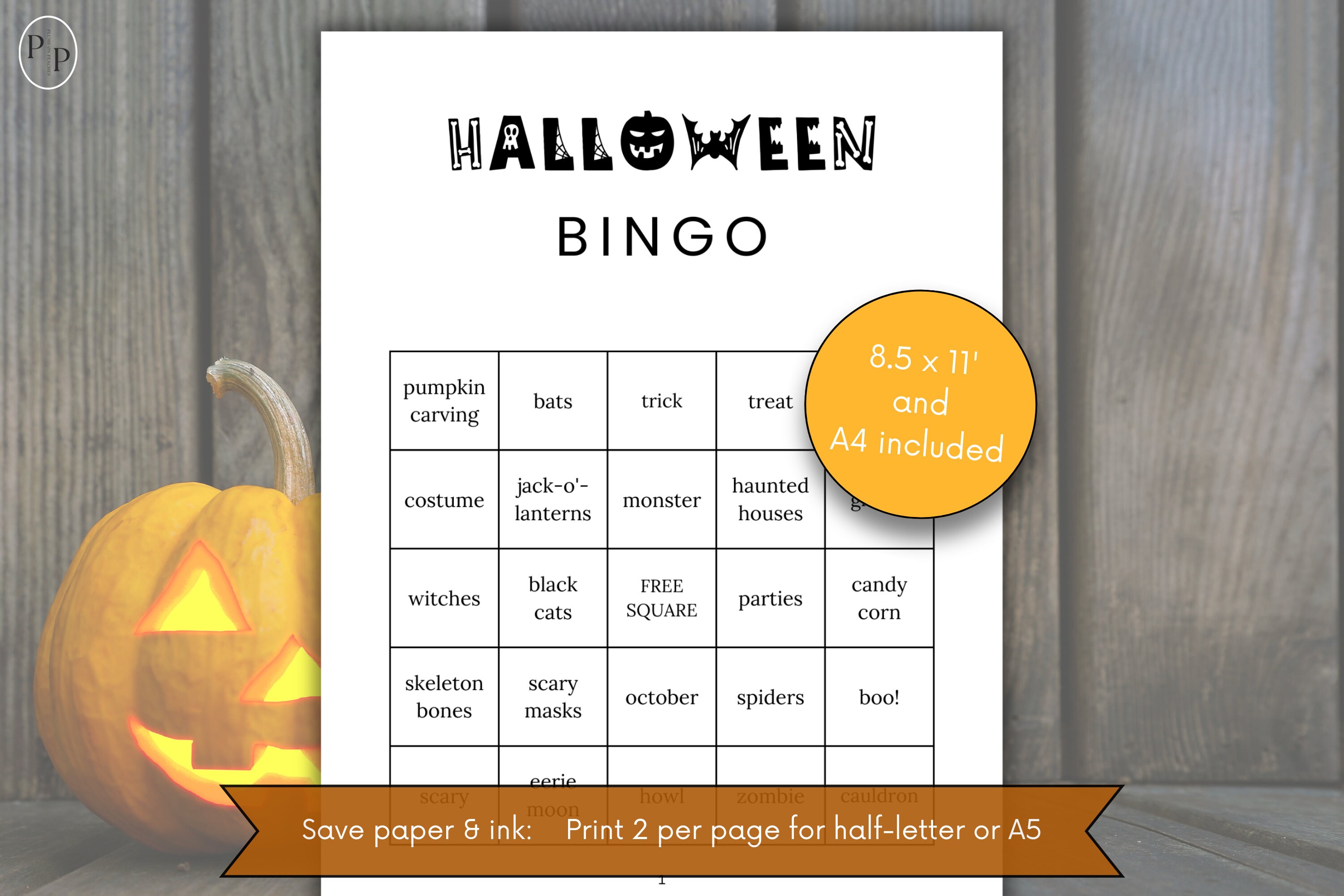 50 Halloween BINGO Cards, Halloween Printable Party Game, Activity ...
