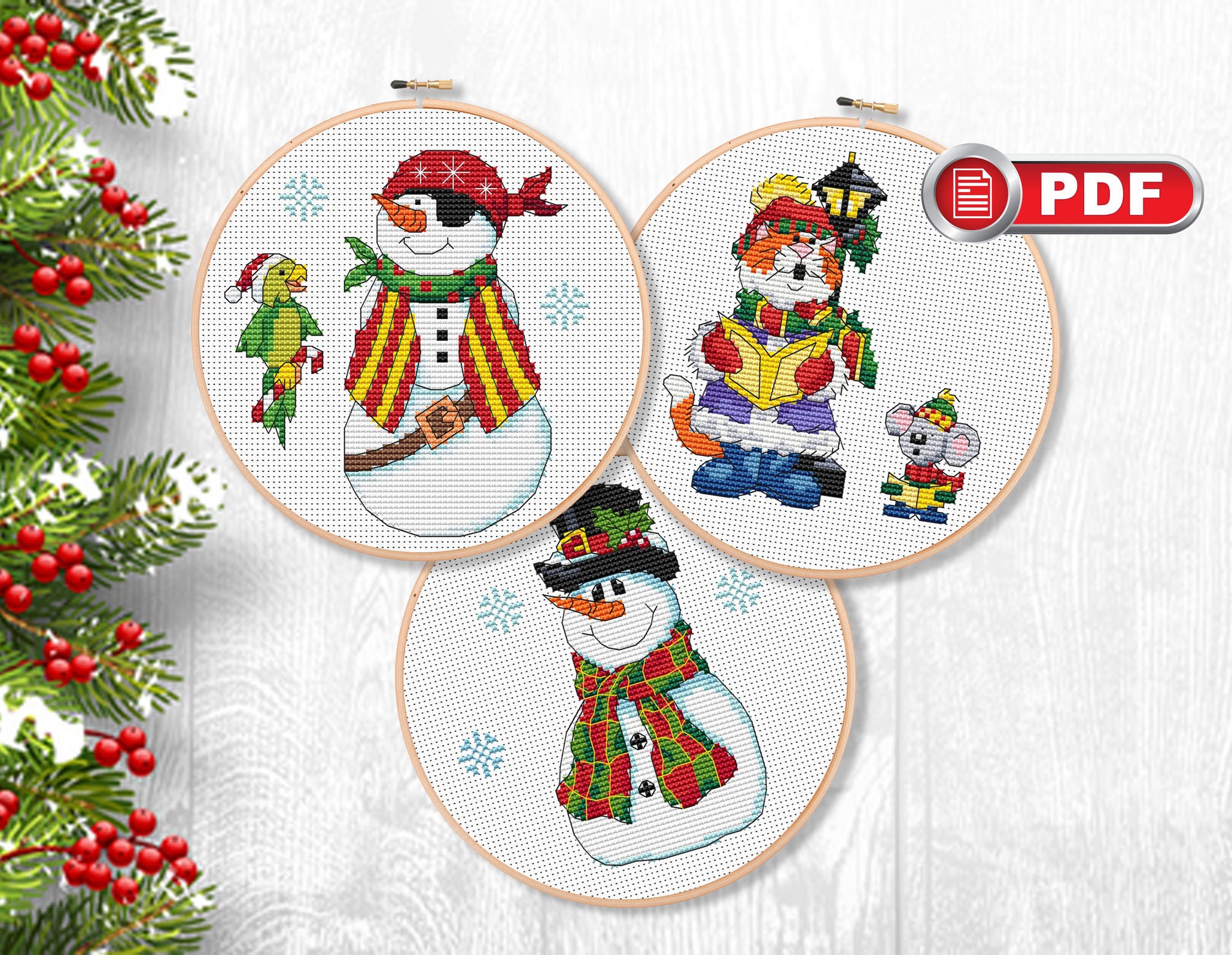 Snowman Pirate Cross Stitch Patterns, Merry Christmas Cross Stitch ...