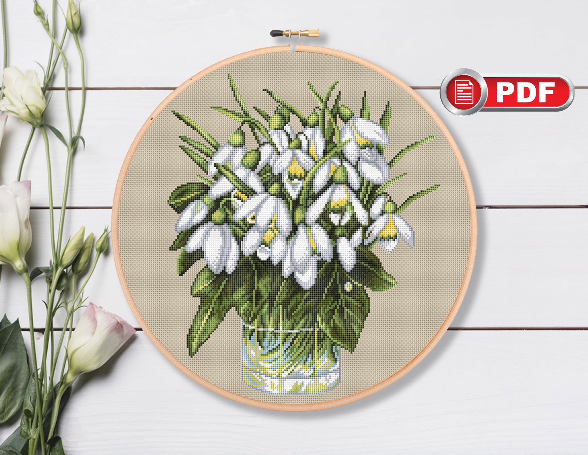 Snowdrops Cross Stitch Patterns Summer Cross Stitch Pattern - Etsy