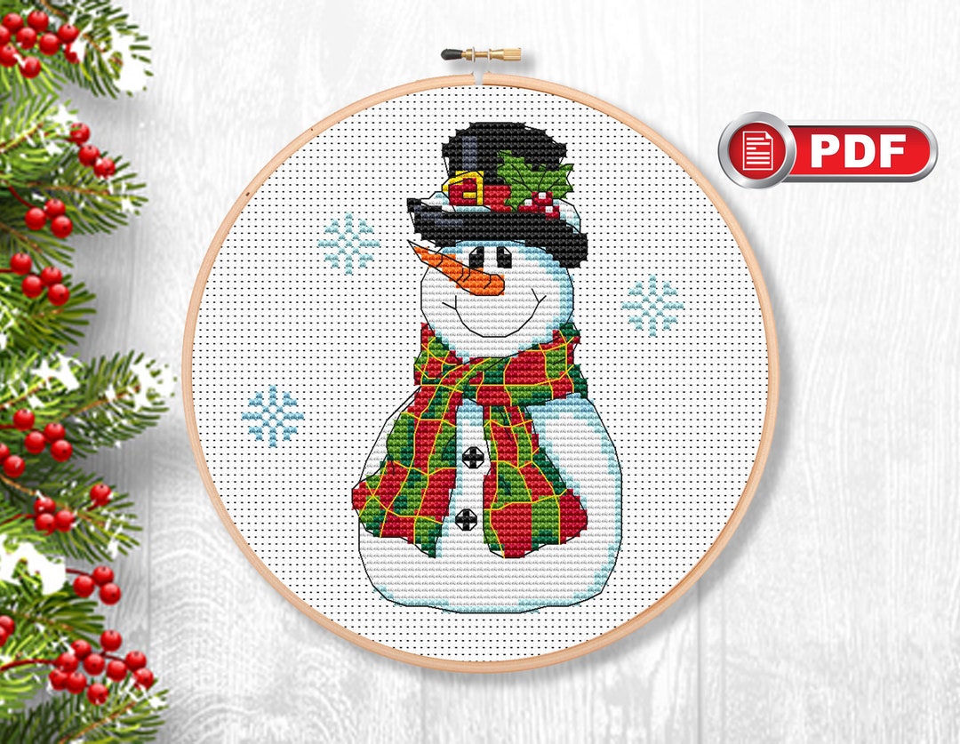 Snowman Cross Stitch Patterns, Merry Christmas Cross Stitch Patterns ...