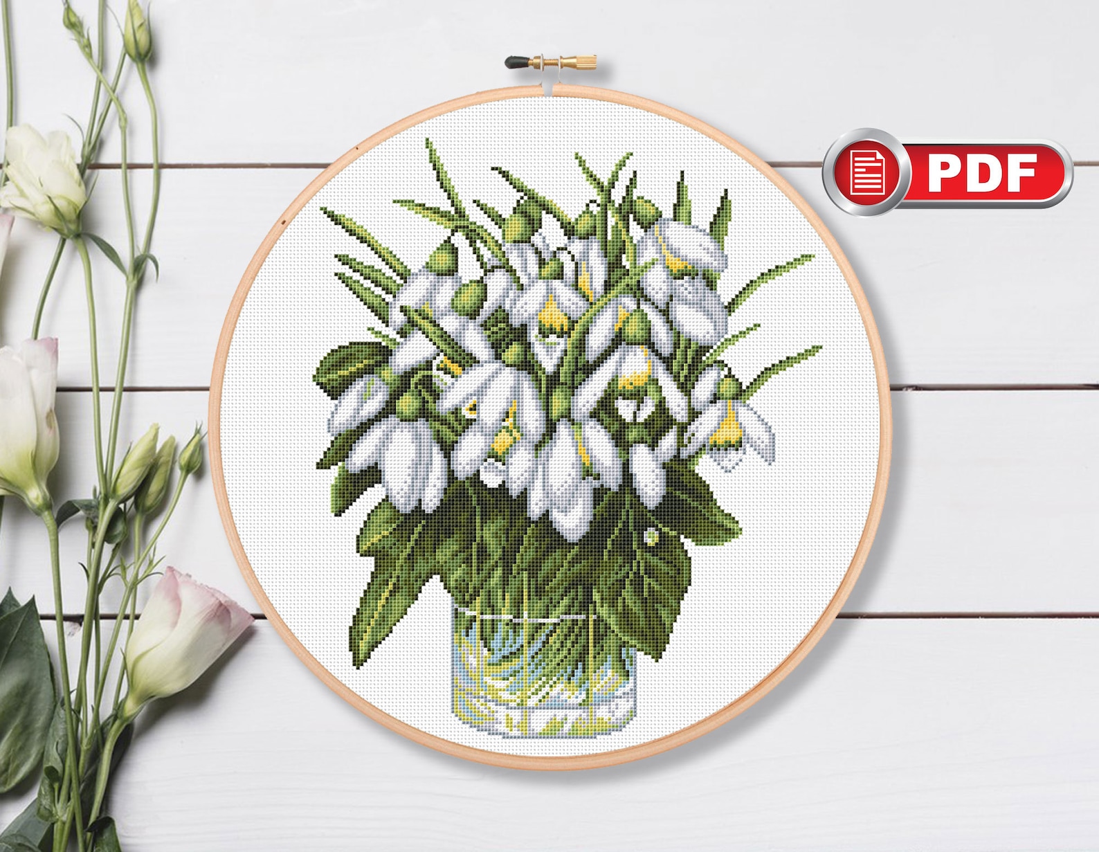 Snowdrops Cross Stitch Patterns Summer Cross Stitch Pattern - Etsy