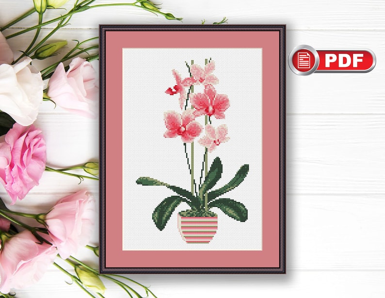 Set of 3 Orchids Cross Stitch Pattern Orchid Patterns - Etsy