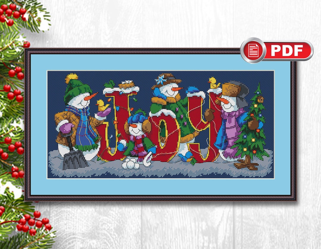 Christmas Joy Cross Stitch Patterns, Winter Cross Stitch Patterns ...