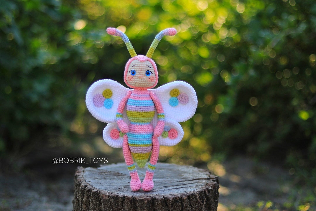 PATTERN: Butterfly - Crochet Rainbow Butterfly Pattern - Amigurumi ...