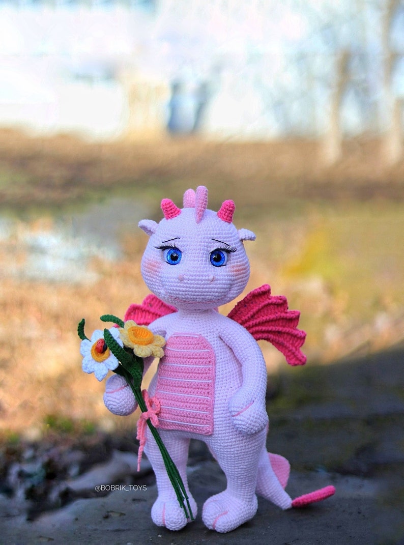 Raspberry Crochet Dragon Amigurumi Pattern – Leya Dragon (PDF) - Etsy ...