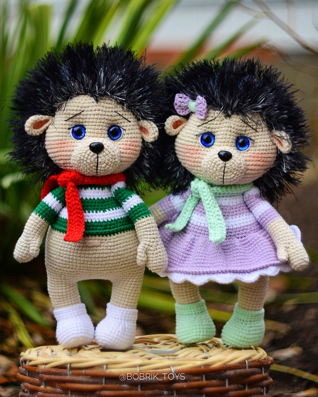 Crochet Hedgehog Pattern – Amigurumi Hedgehogs in Clothes (PDF Pattern ...