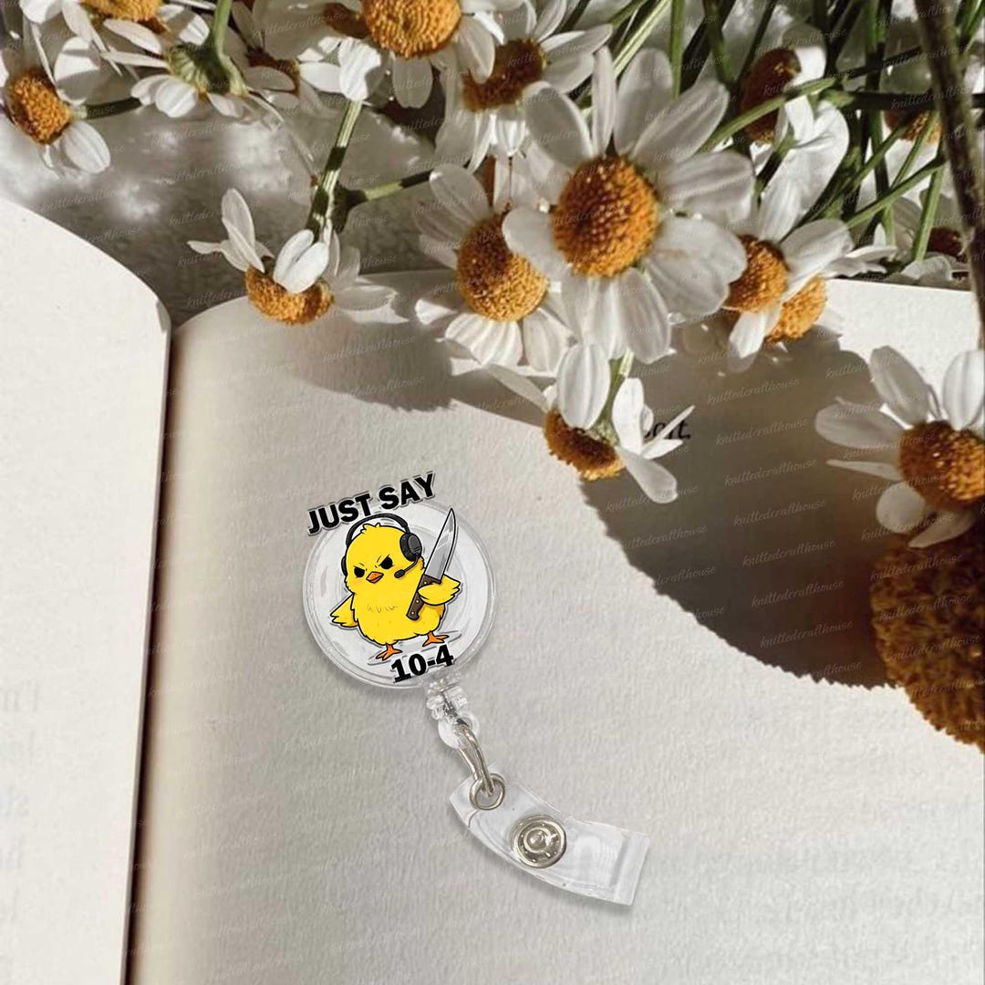 Dispatcher 911 Badge Reel, Funny Duck Operator ID Holder, Cute ...