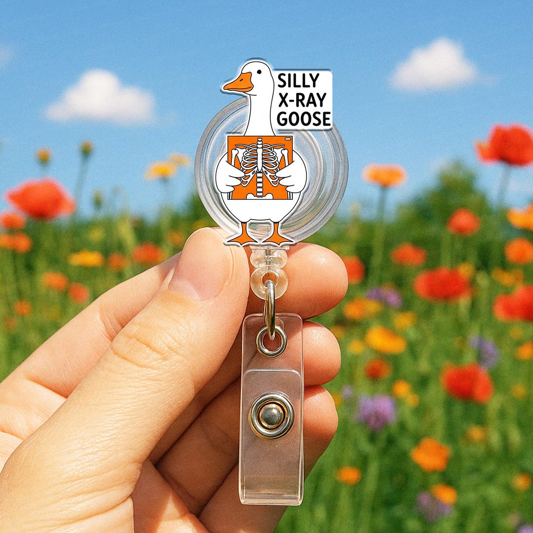 Silly X-ray Goose Badge Reel, Funny Radiology Gift for Rad Tech, Cute ...