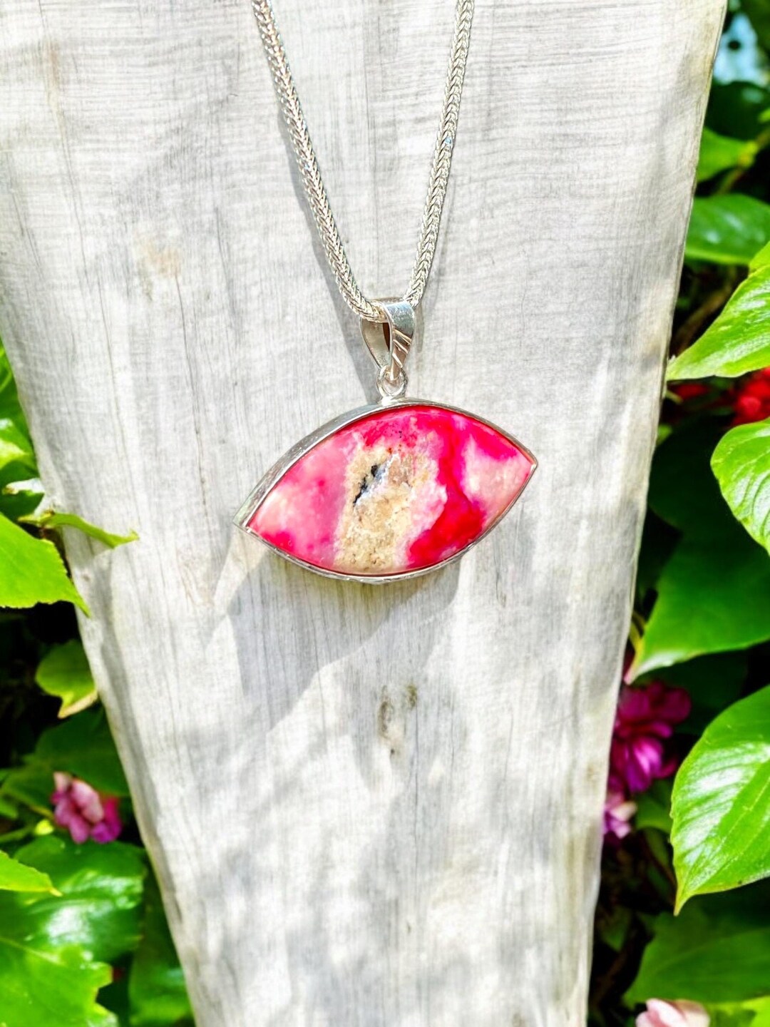 Natural Tugtupite Greenland Stone, 925 Sterling Silver Pendent ...