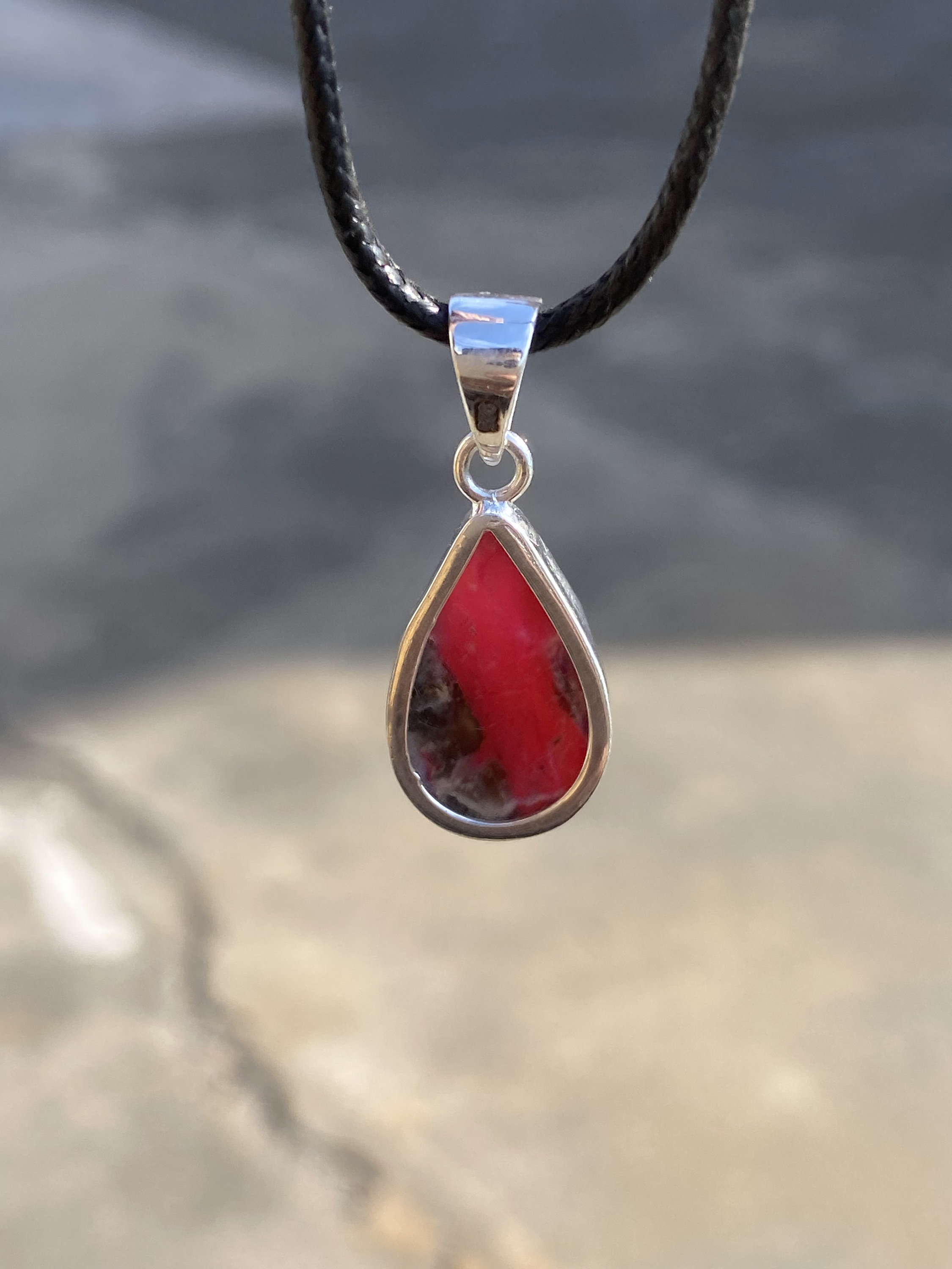 Unique Tugtupite Pear Stone Greenland Origin Pink, Orange, Brown Hand ...