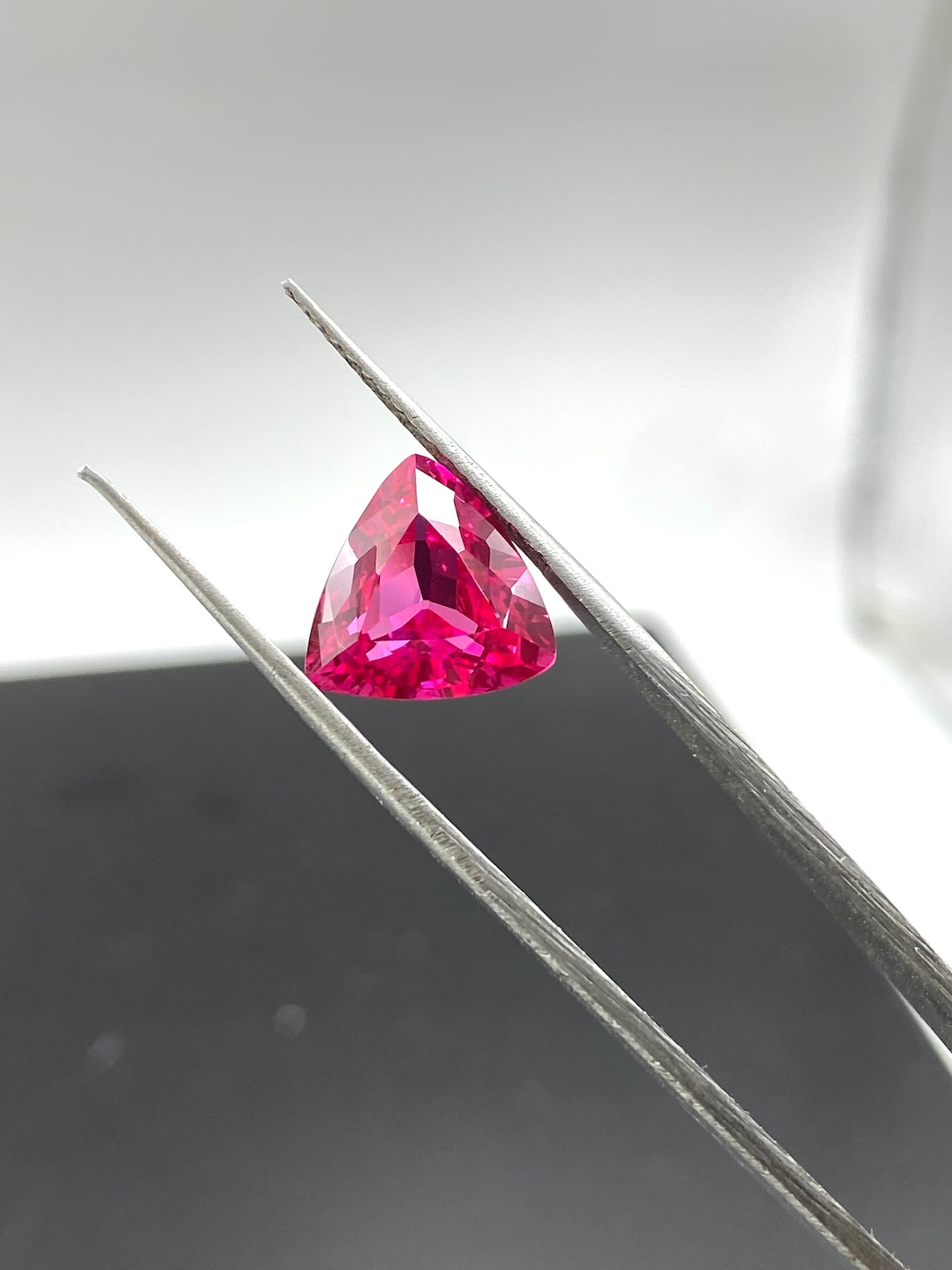 Natural Rare Pink Tourmaline, Triangle Prince Cut, Redish Pink ...