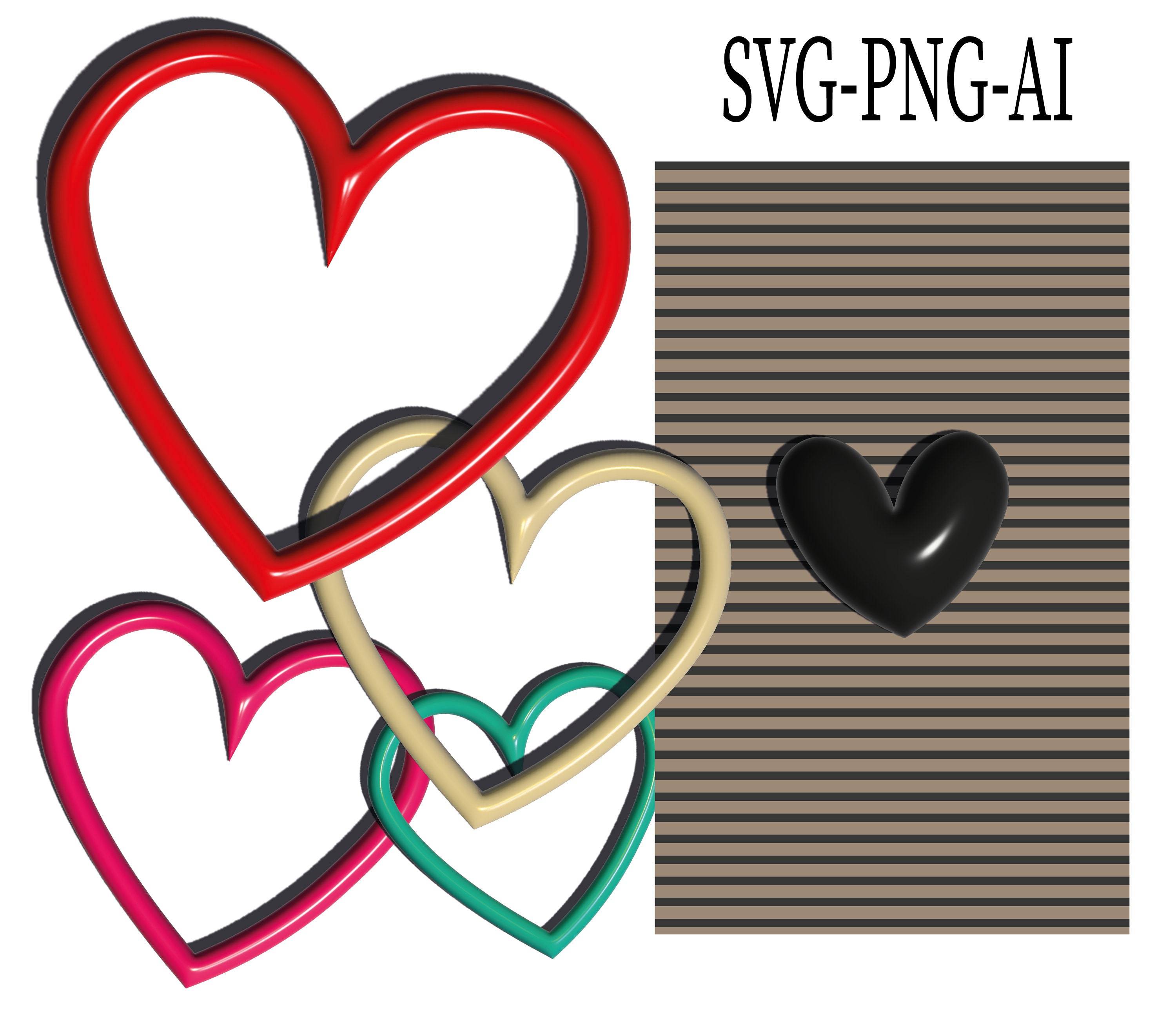 Heart Svg Bundle Heart Png Hand Drawn Heart Svg Doodle - Etsy