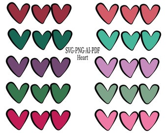 Heart SVG Bundle Valentines Day Svg Hearts Svg Love Svg Heart - Etsy