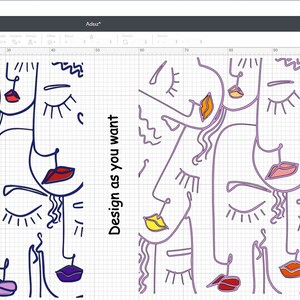 Abstract Face Svg Abstract Female Face Svg Line Art Svg - Etsy