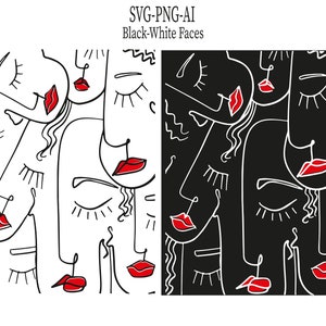 Abstract Face Svg Abstract Female Face Svg Line Art Svg - Etsy