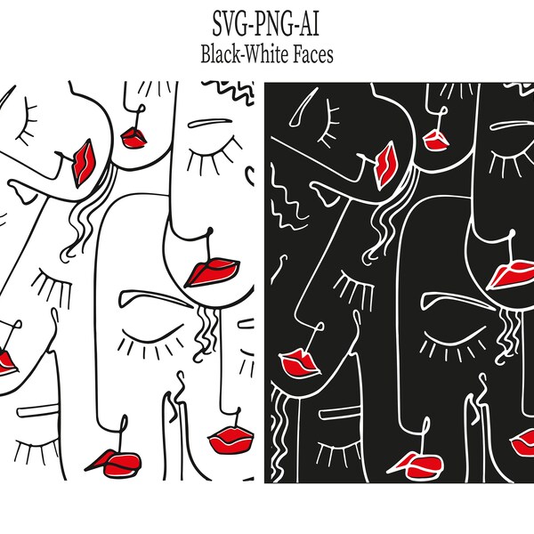 Woman Face Svg - Etsy