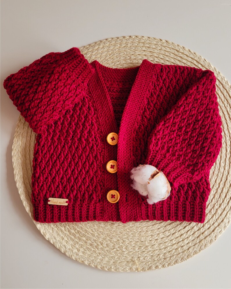 CROCHET PATTERN Baby & Kids Cardigan Newborn 8 Years Old Intermediate ...