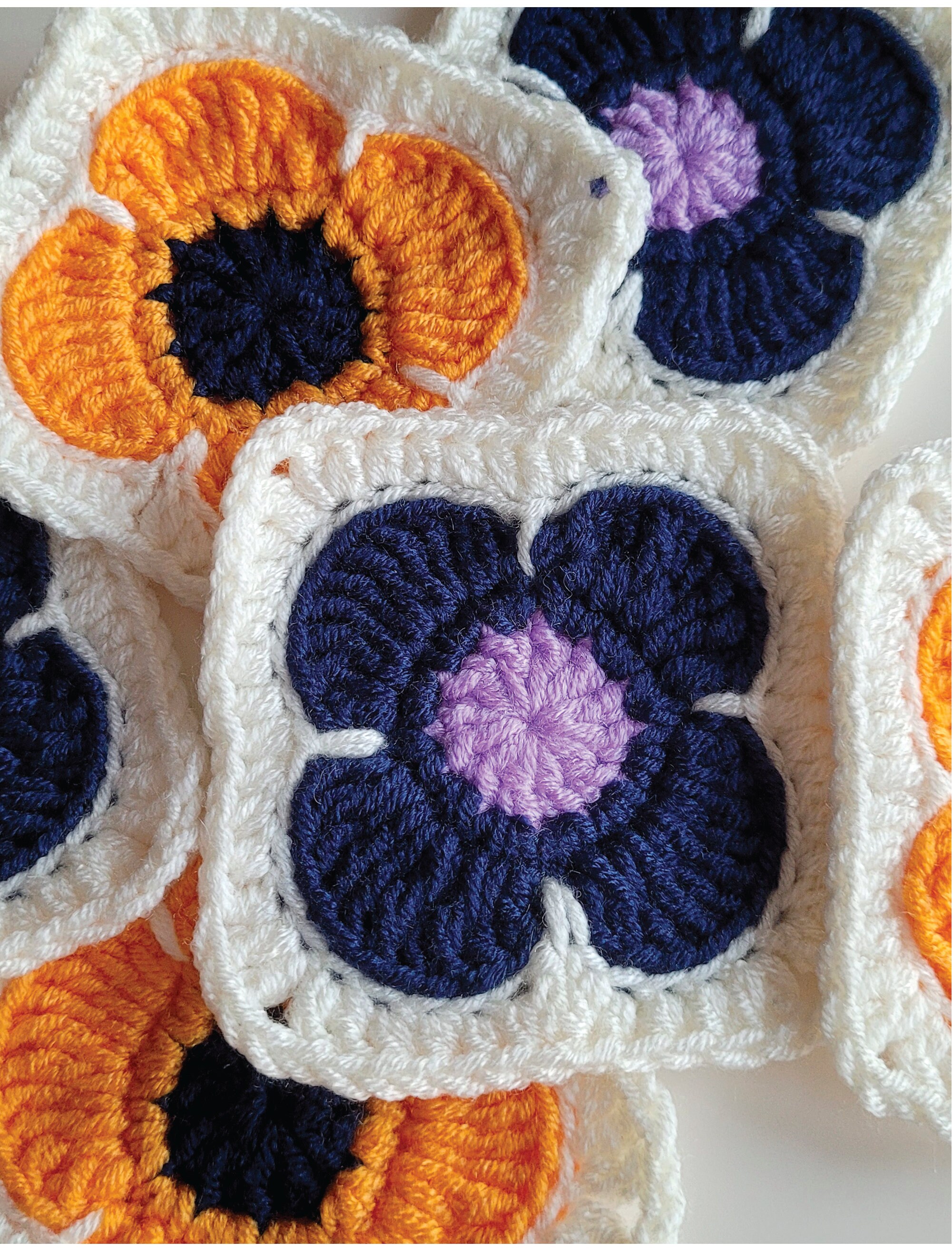 CROCHET PATTERN Floral Granny Square Beginner Level Spring Granny ...