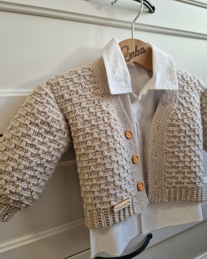 Bumpy Texture Crochet Cardigan Pattern: Baby & Kids (newborn - 8 Years ...
