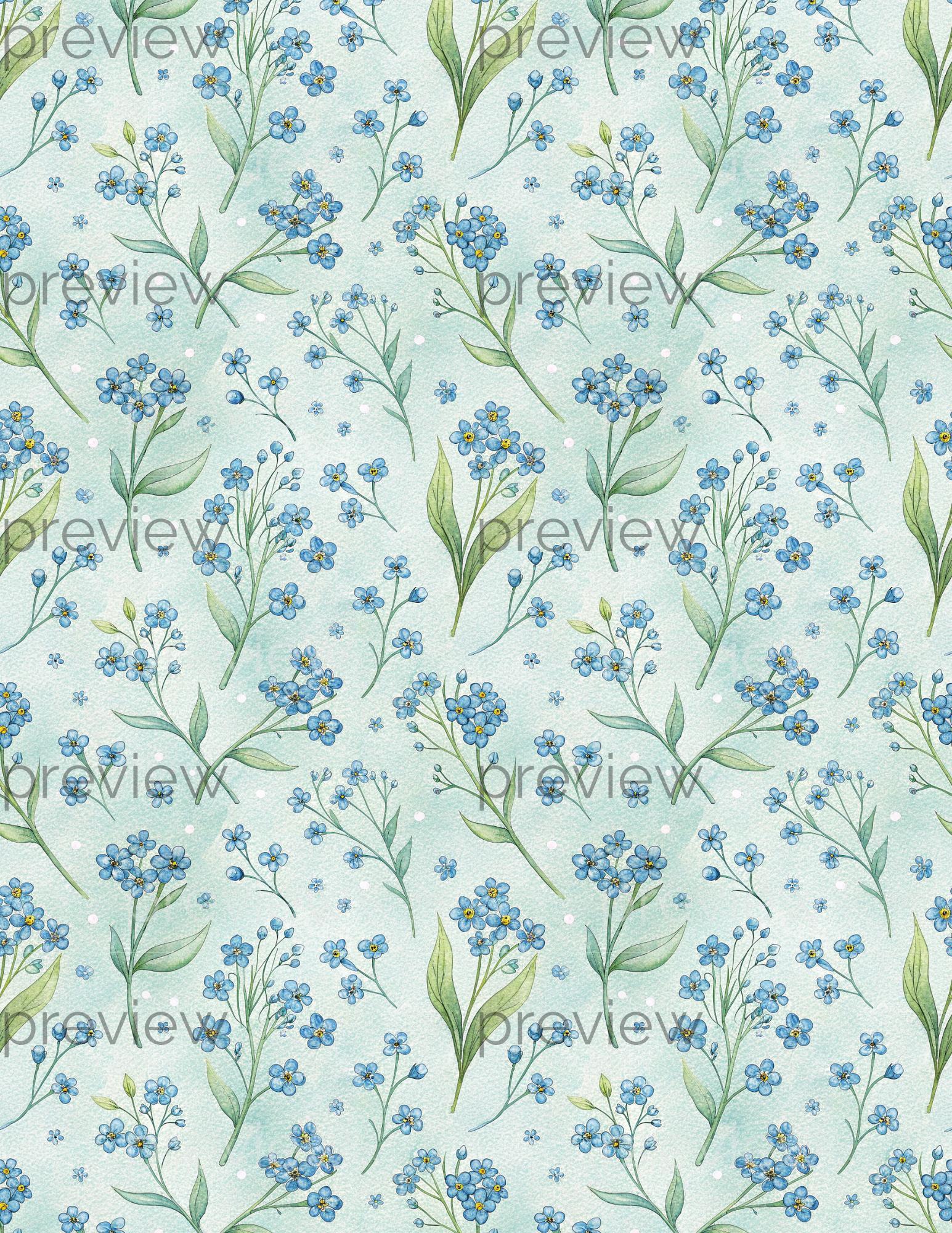Dollhouse Wallpaper, Victorian Floral Patterns, 1:12 Scale Printable ...
