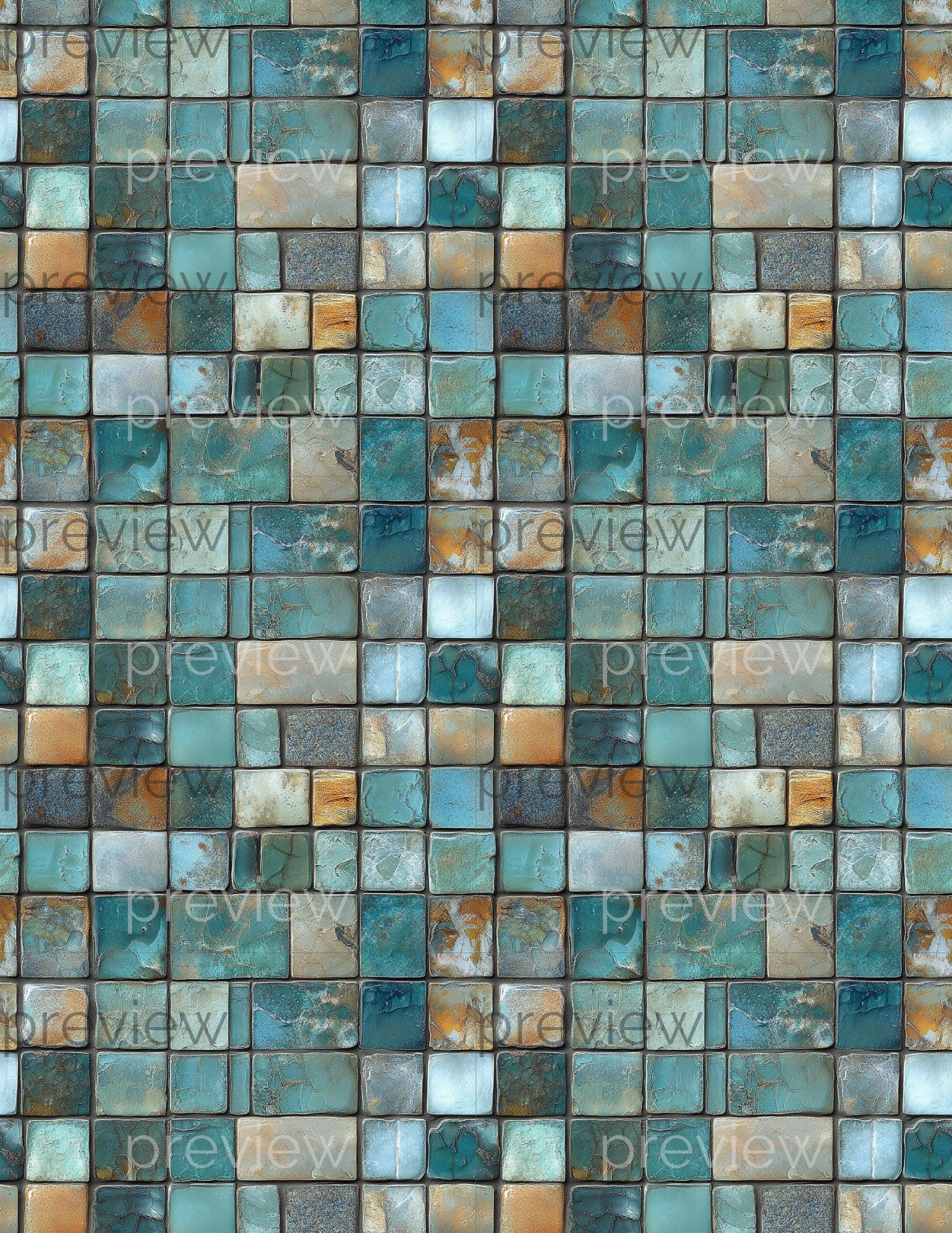 Dollhouse Miniature Printable Glossy Tiles, 1:12 Scale Digital Flooring ...