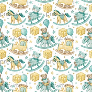 Dollhouse Printable Wallpaper 1:12 Scale, Retro Toyland Mini Pattern ...