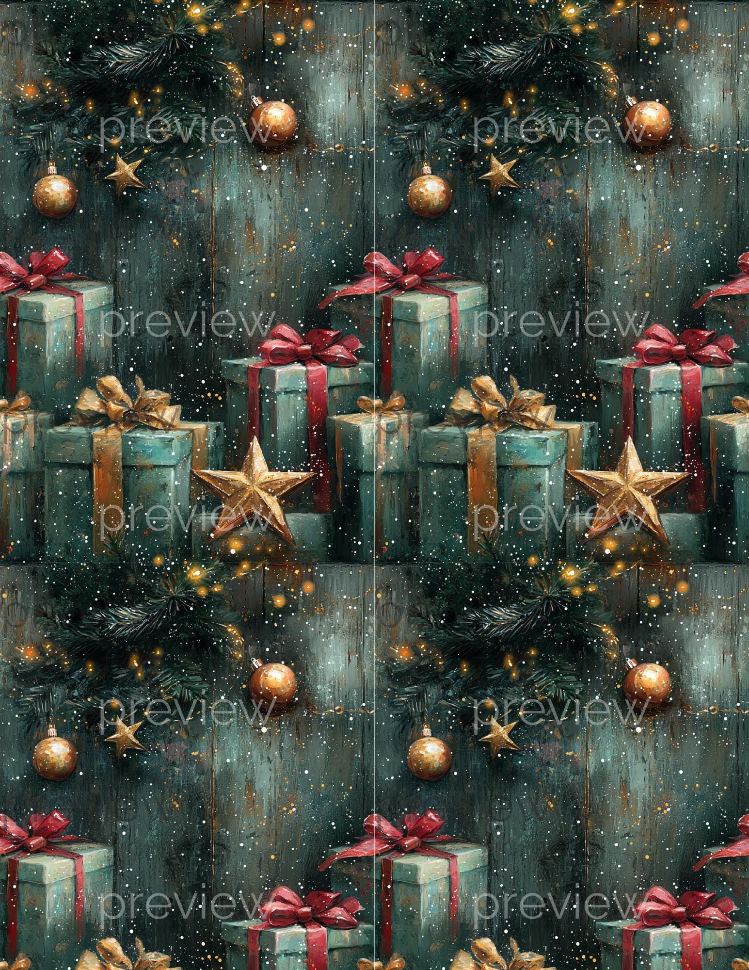Dollhouse 1:12 Scale Christmas Wallpaper, Victorian Style Digital PDF ...