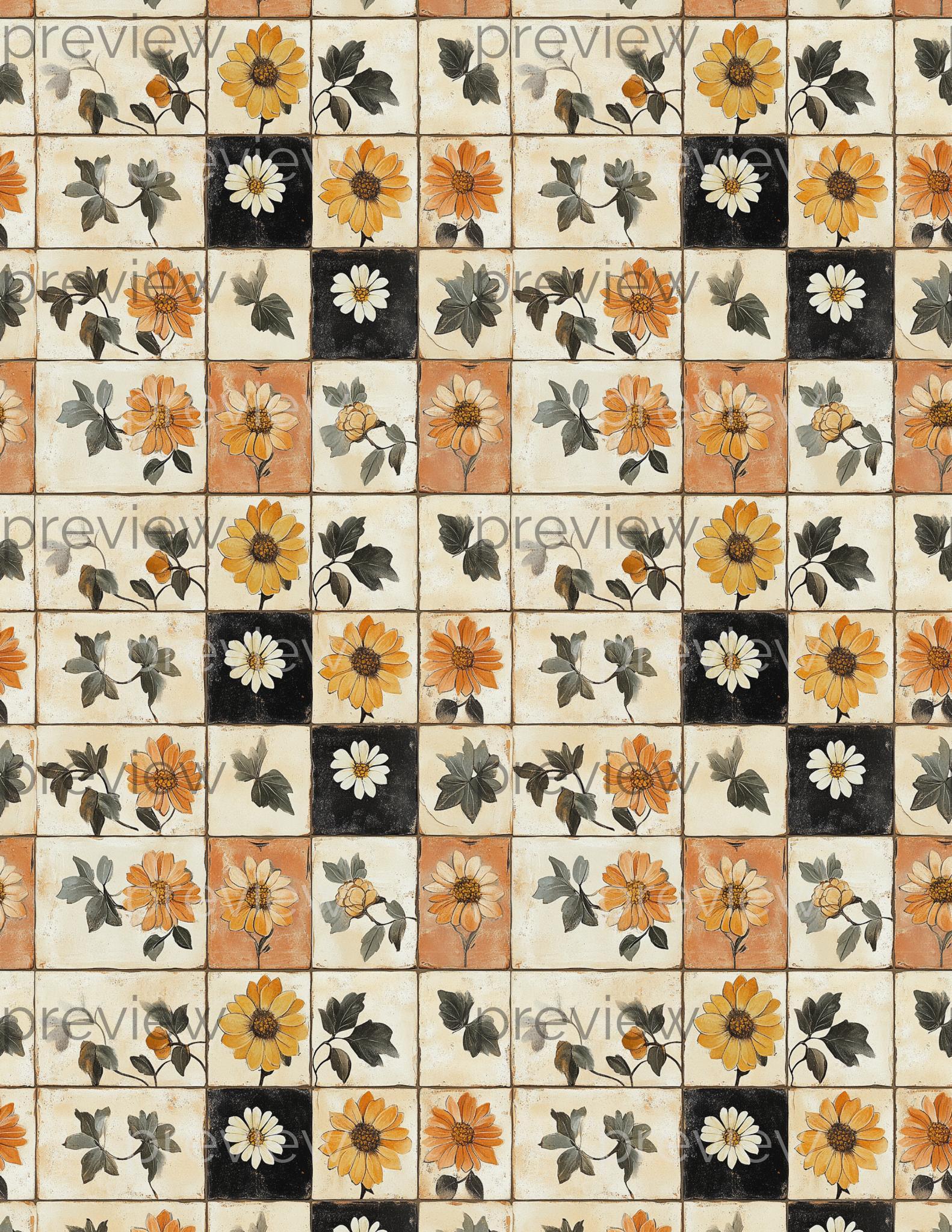 Dollhouse 1:12 Scale Cottagecore Floor and Wall Tiles 8 A4 Printable ...