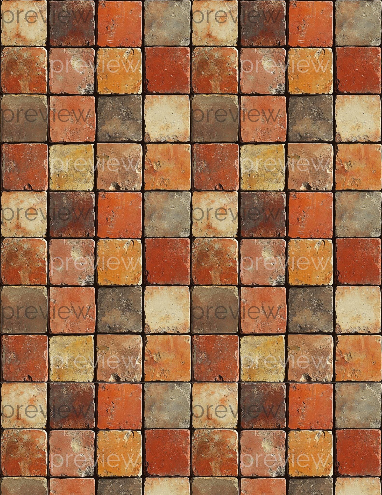 Dollhouse 1:12 Scale Terracotta Tiles X 8 A4 Printable Sheets - Rustic ...