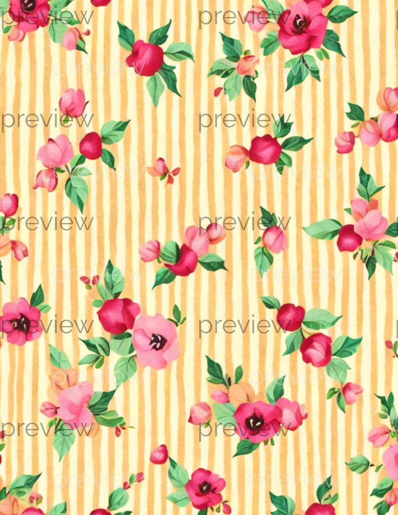Dollhouse 1:12 Scale Wallpaper X 8 A4 Printable Digital Download Sheets ...