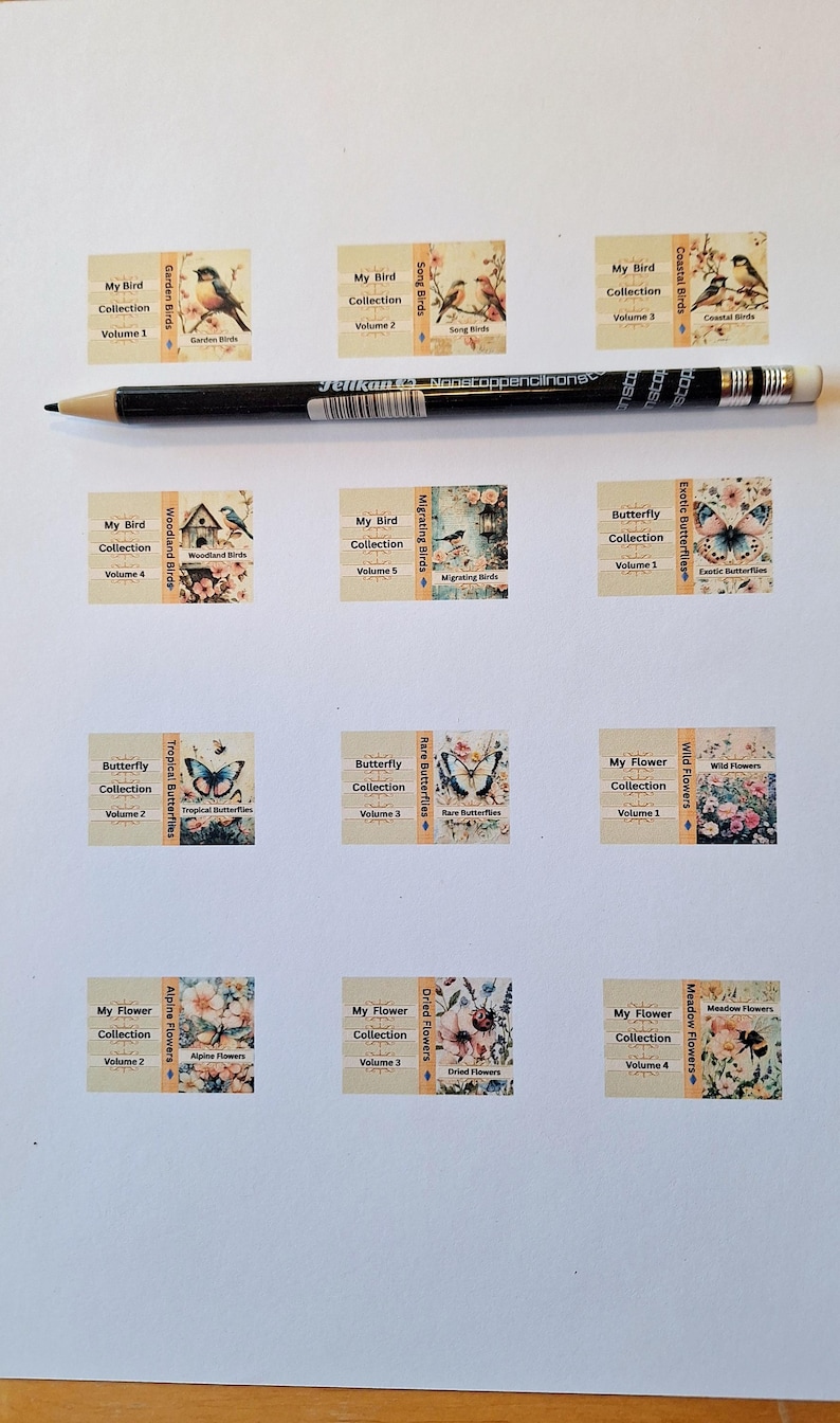 Miniature Nature Book Covers, 1/12 Scale Dollhouse (PDF) - Etsy