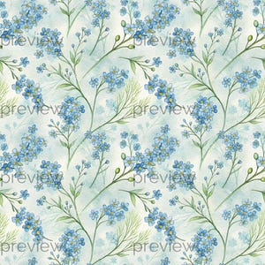 Dollhouse Wallpaper, Victorian Floral Patterns, 1:12 Scale Printable ...