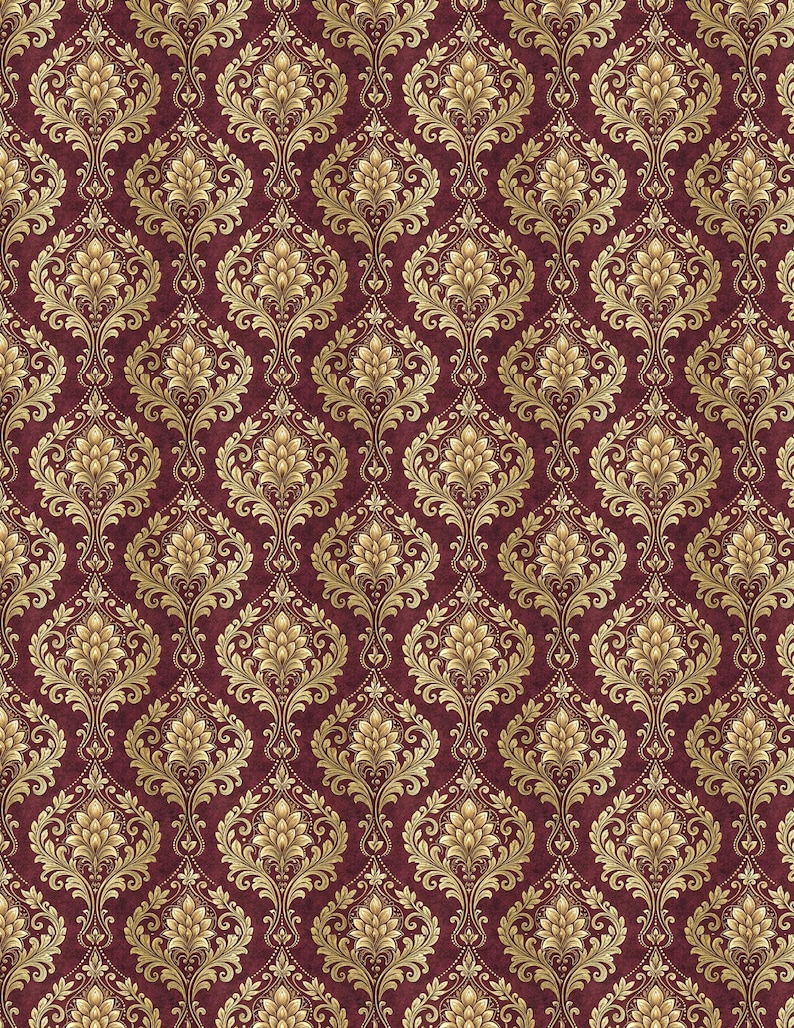 Dollhouse Victorian Damask Wallpaper, 8 Printable Designs (digital ...