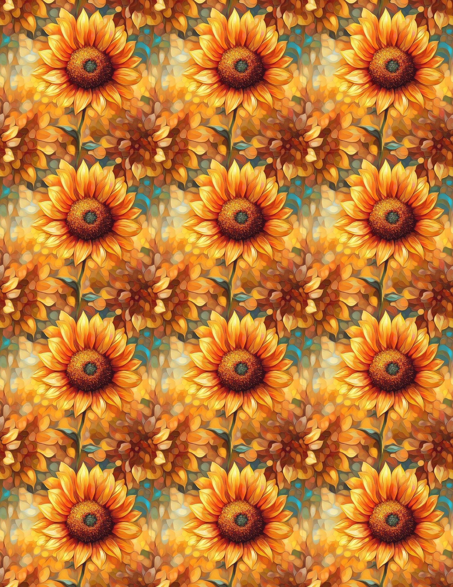Sunflower Dollhouse Wallpaper, Printable Miniature Patterns (PDF) - Etsy