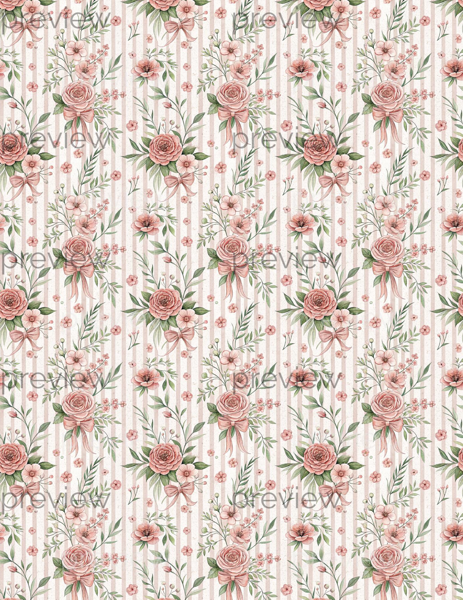 Victorian Pastel Dollhouse Wallpaper Printable, 8 Designs, Floral ...