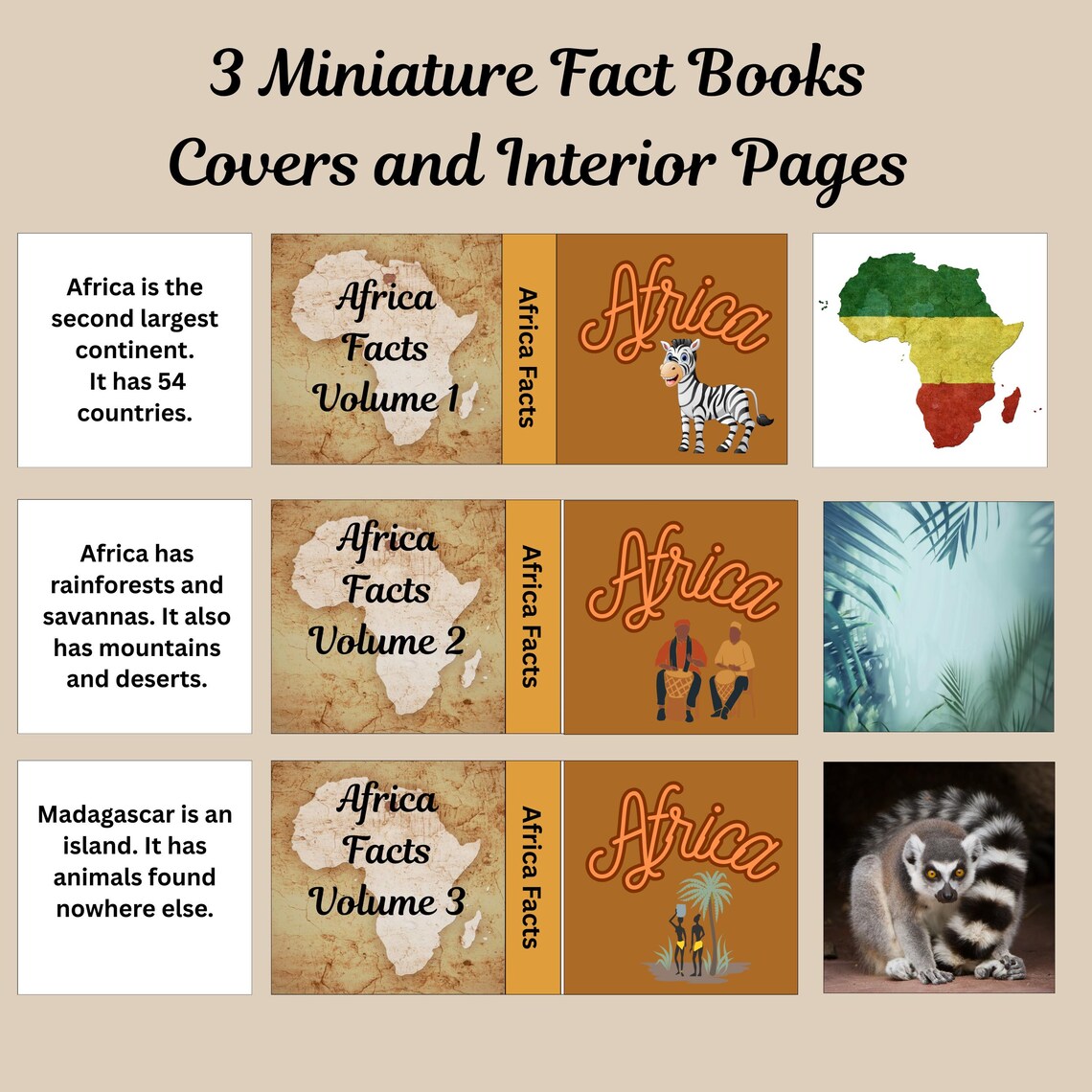 Printable Miniature Dollhouse Books With Covers and Interior Pages for ...