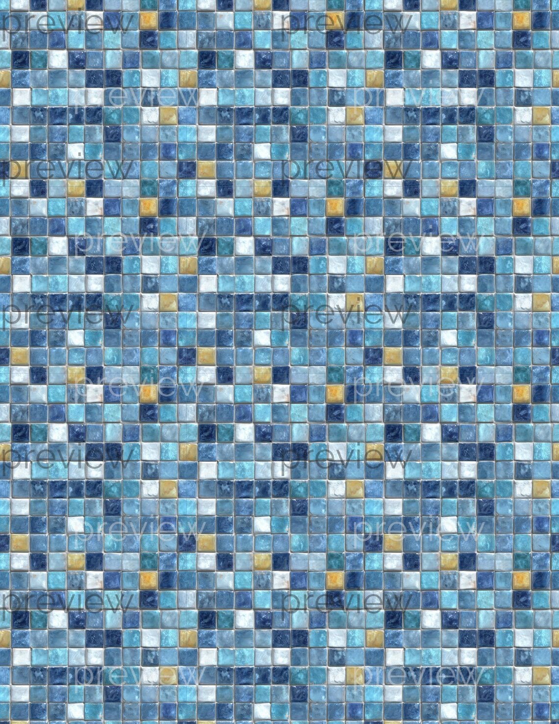 Nautical Dollhouse Tiles, Miniature Printable Blue Tile Designs (PDF ...