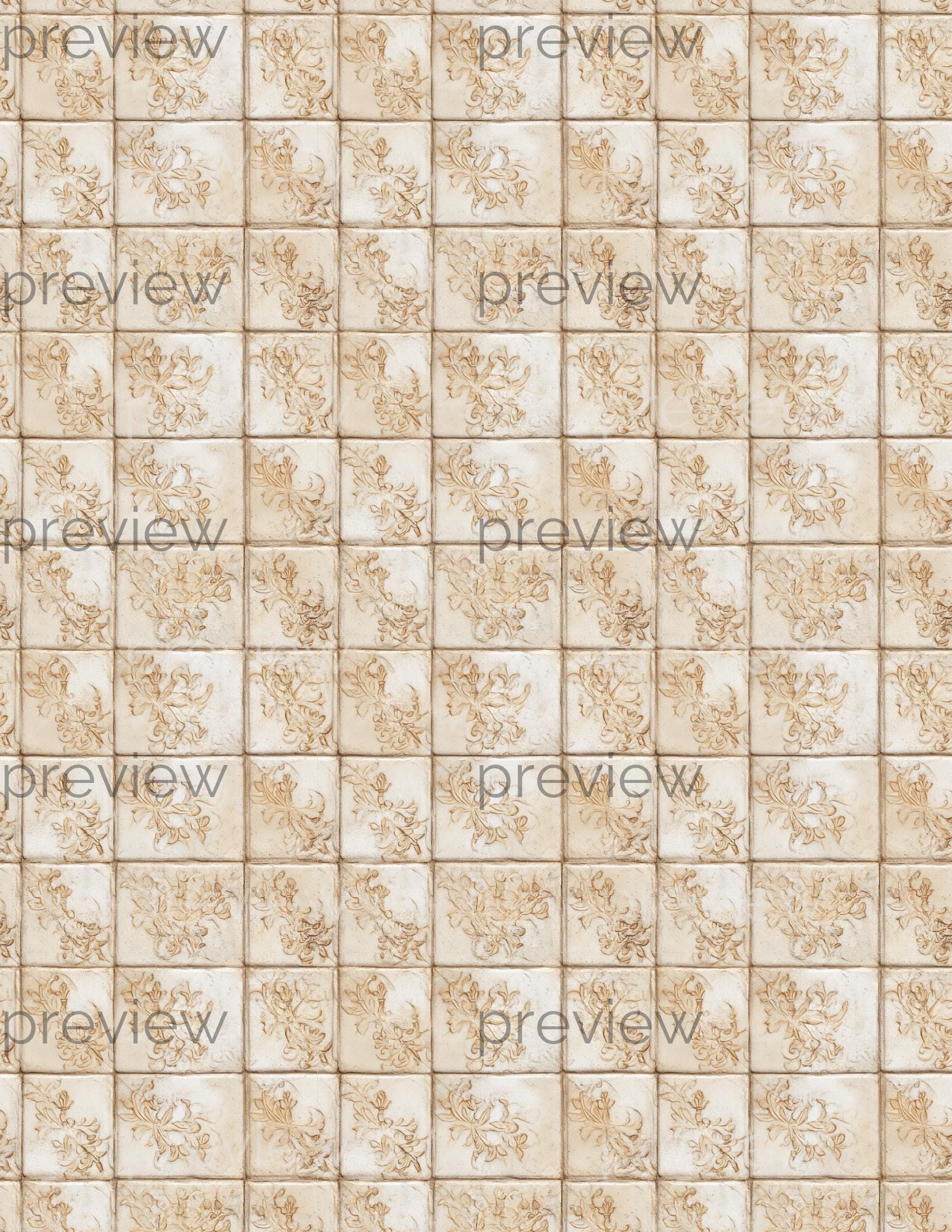 Edwardian Floral Tile Printables, Dollhouse Floor PNG, Miniature ...