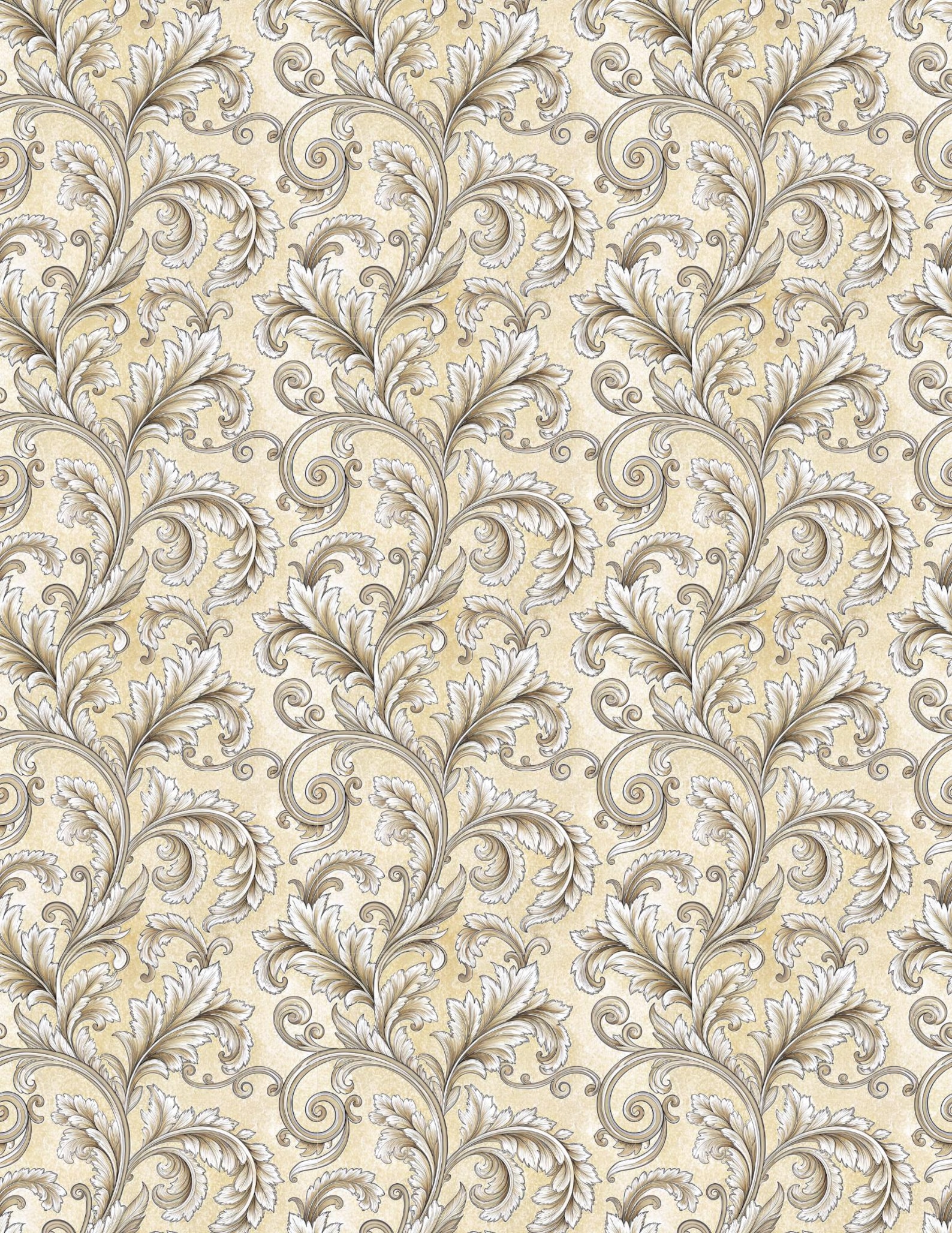 Miniature Rococo Printable Dollhouse Wallpaper, 1:12 Scale Vintage ...