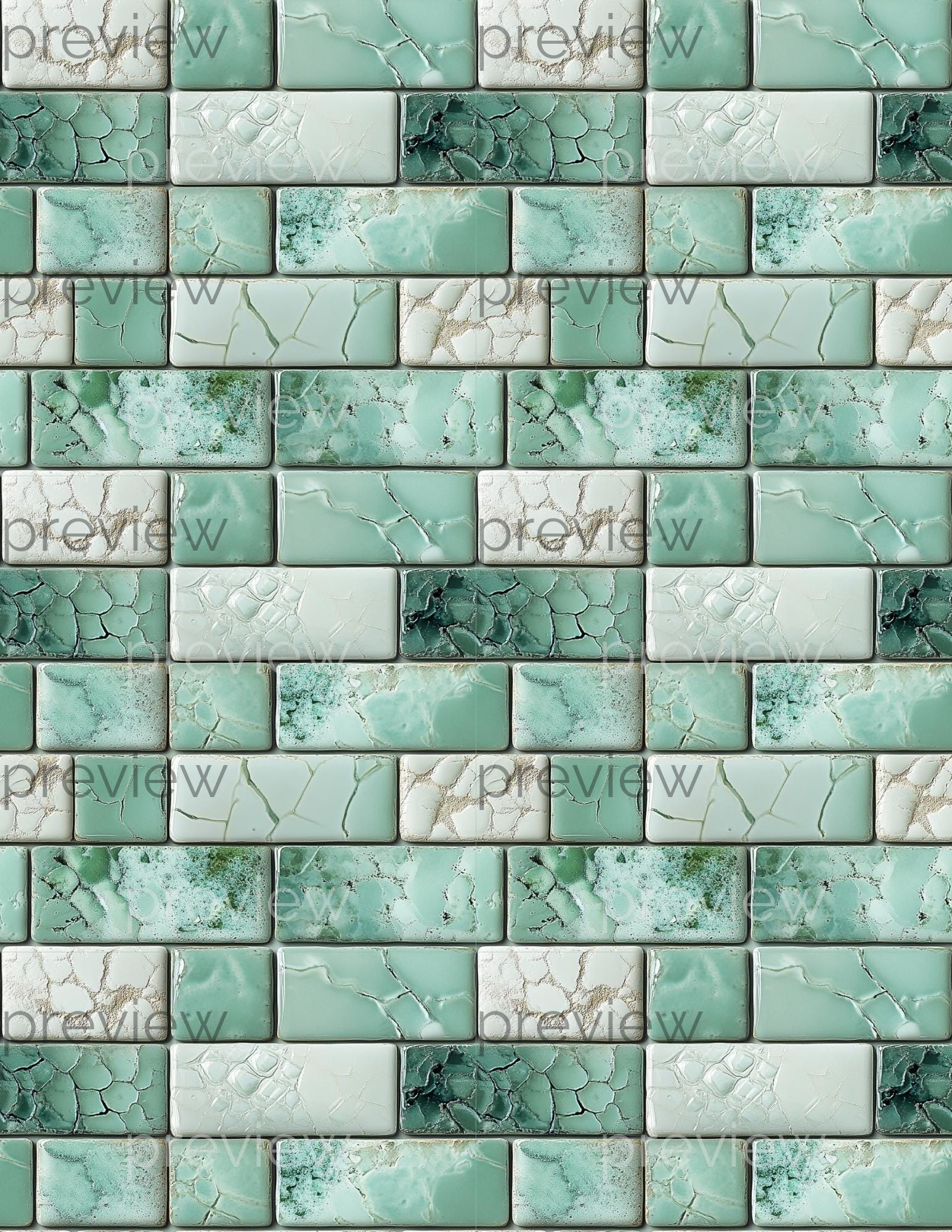 Dollhouse Miniature Printable Glossy Tiles, 1:12 Scale Digital Flooring ...