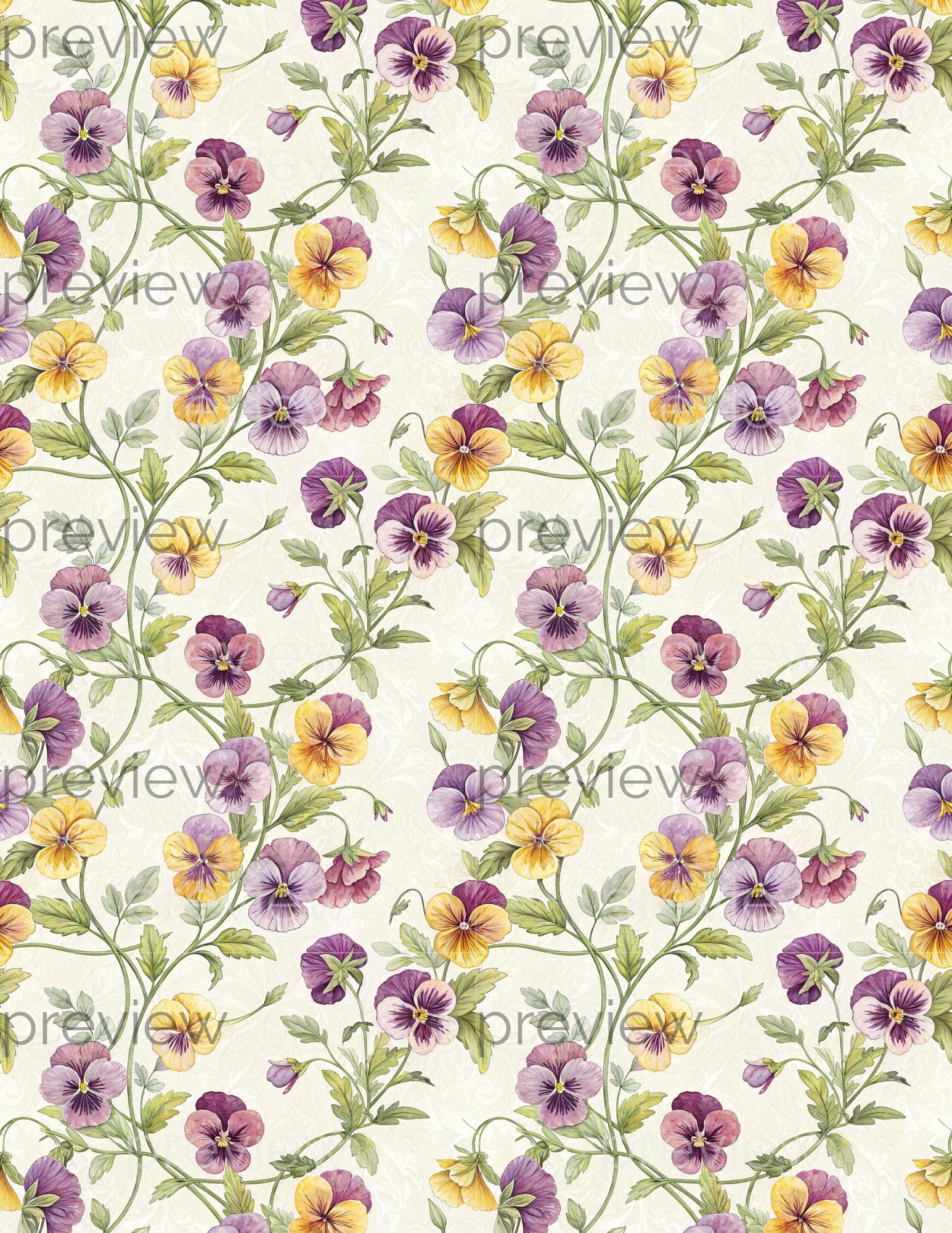 Dollhouse Wallpaper, Victorian Floral Patterns, 1:12 Scale Printable ...