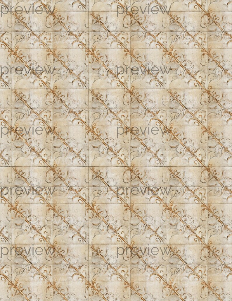 Edwardian Floral Dollhouse Tiles, Vintage Miniature Flooring (PDF ...