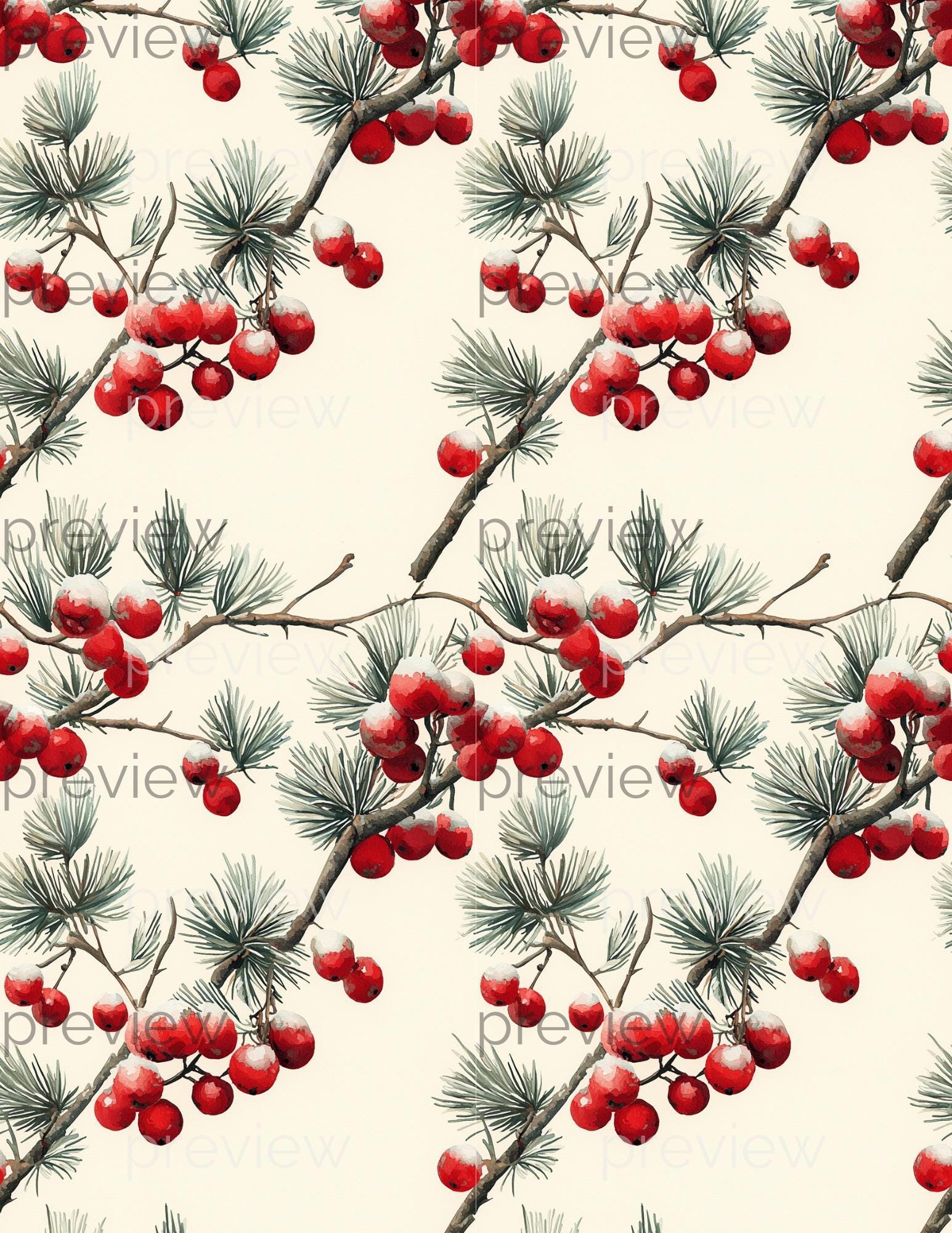 Dollhouse 1:12 Scale Christmas Wallpaper, Victorian Style Digital PDF ...