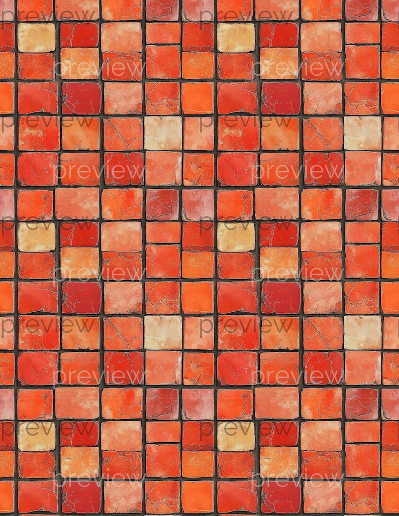 Dollhouse 1:12 Scale Terracotta Tiles X 8 A4 Printable Sheets - Rustic ...