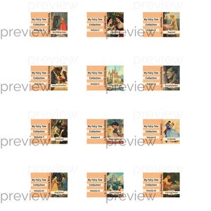 12 Miniature Printable Fairy Tale Book Covers, Premium Collection, 1 12 ...