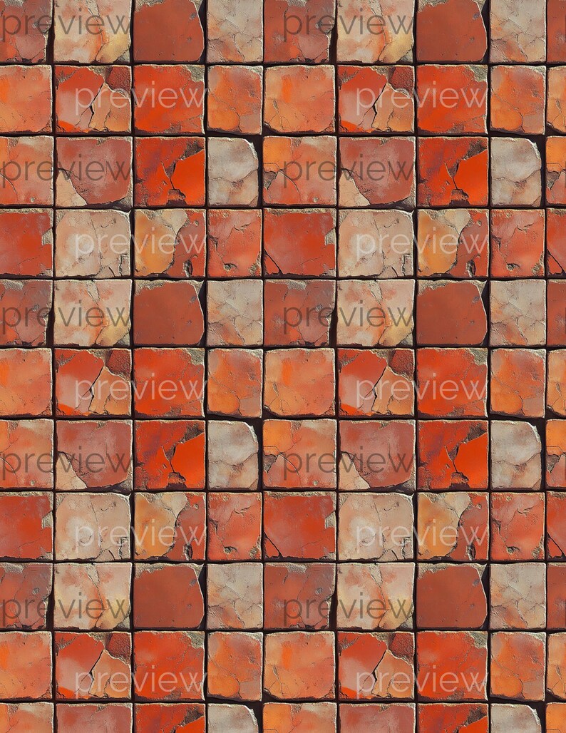Dollhouse 1:12 Scale Terracotta Tiles X 8 A4 Printable Sheets - Rustic ...