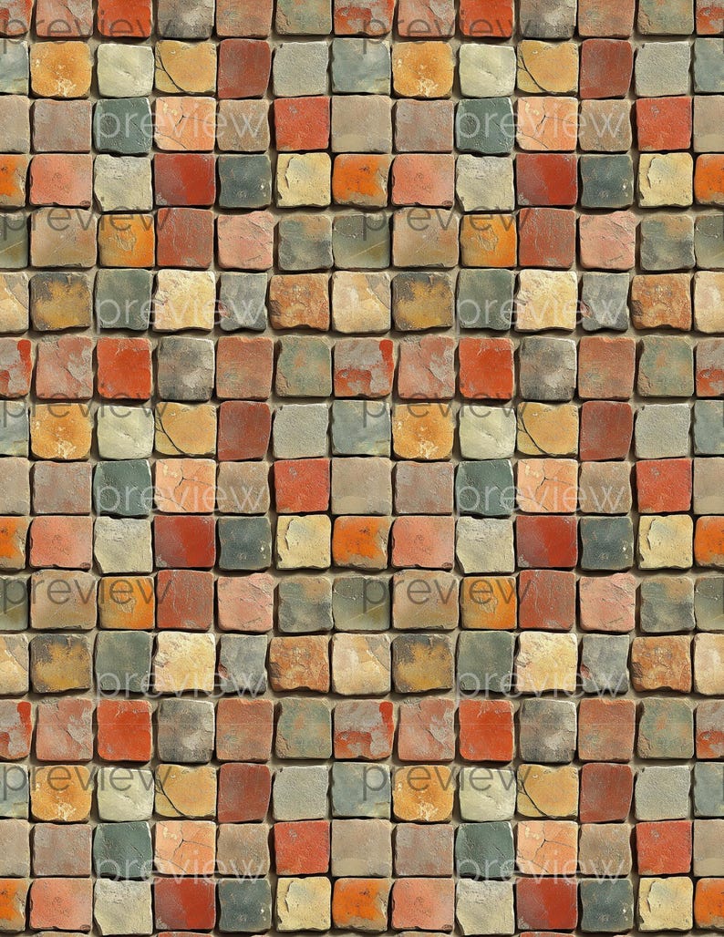 Dollhouse 1:12 Scale Terracotta Tiles X 8 A4 Printable Sheets - Rustic ...