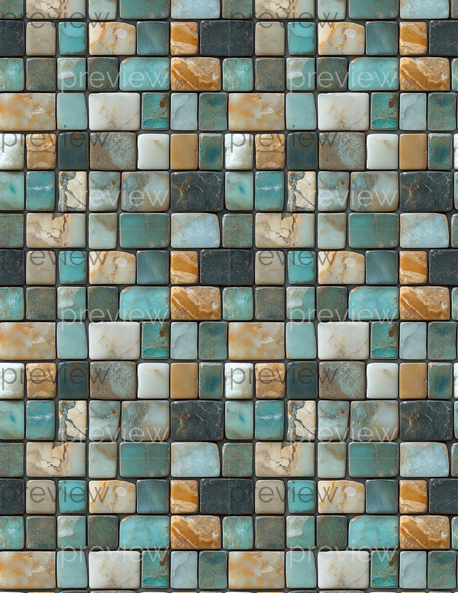 Dollhouse Miniature Printable Glossy Tiles, 1:12 Scale Digital Flooring ...